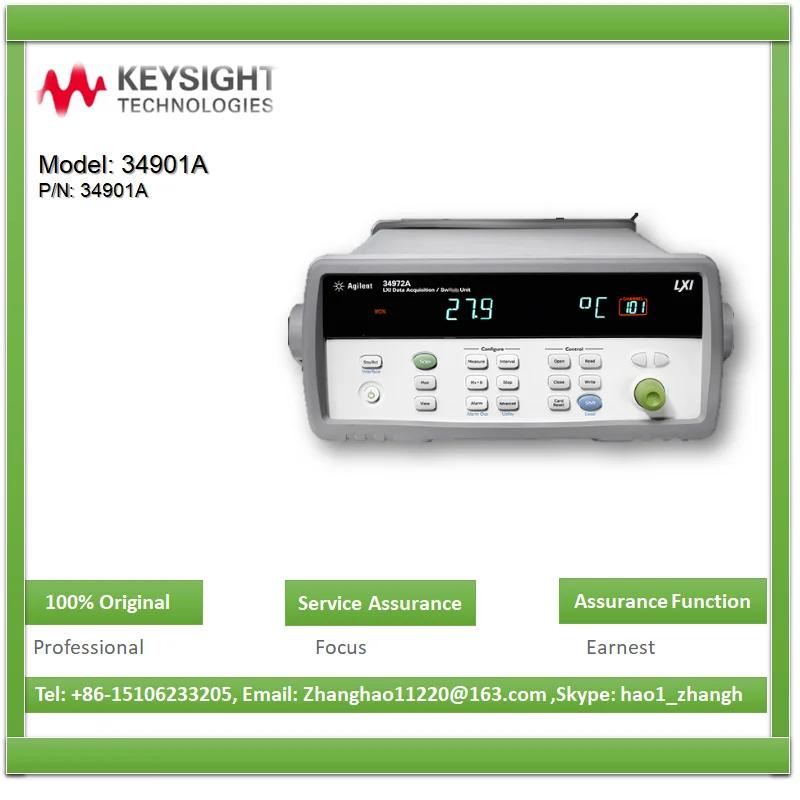 34901A data acquisition instrument Agilent 34908A module 20 card ...