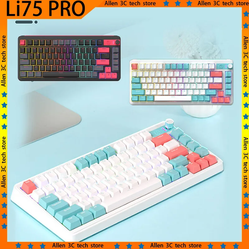 Irok-Li75-Pro-Mechanical-Keyboard-Wireless-Tri-Mode-Bluetooth-2-4G-Hot ...