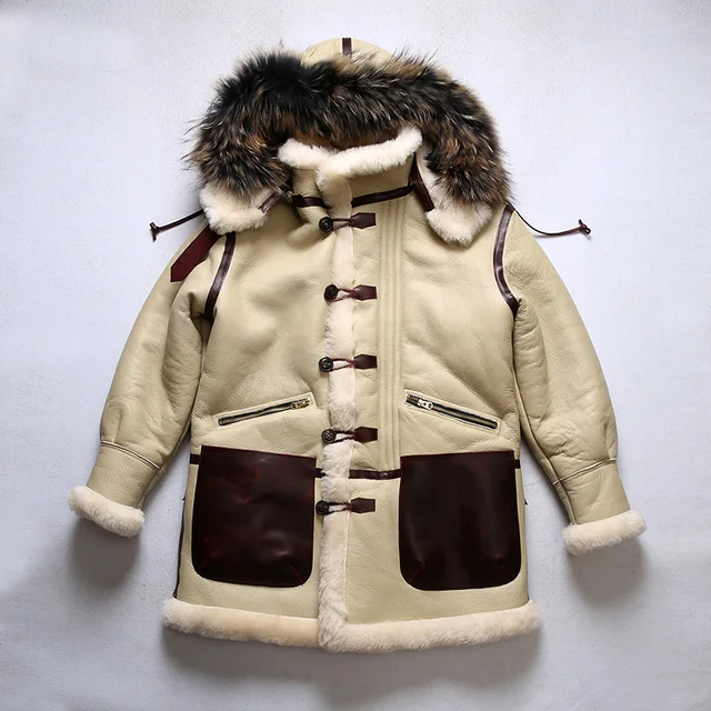 B7 Avfly 남성용 양가죽 코트, 유럽 사이즈, 고품질, 슈퍼 웜, Big B3 Shearling 폭격기, 밀리터리 모피 재킷