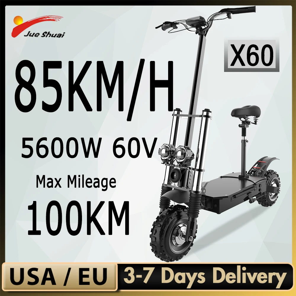 Electric Scooter X60 Foldable Electric Scooter 85KM/H 5600W 60V Dual ...