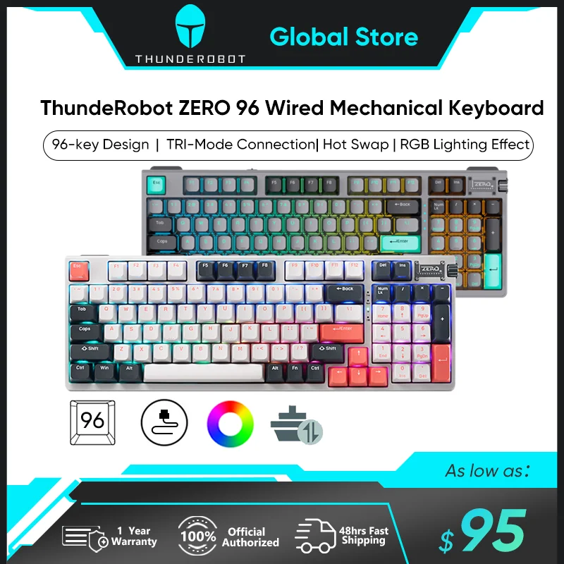 ThundeRobot-ZERO-96-Mechanical-Keyboard-Three-Mode-Connection-Gaming ...