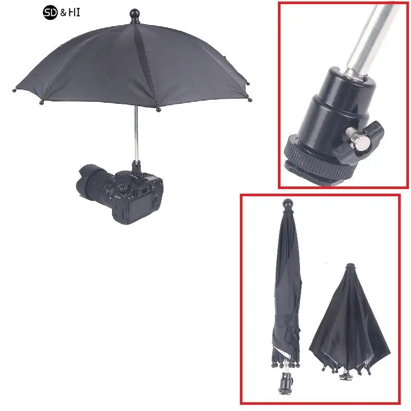 Black-38cm-50cm-Dslr-Camera-Umbrella-Sunshade-Rainy-Holder-For-General ...