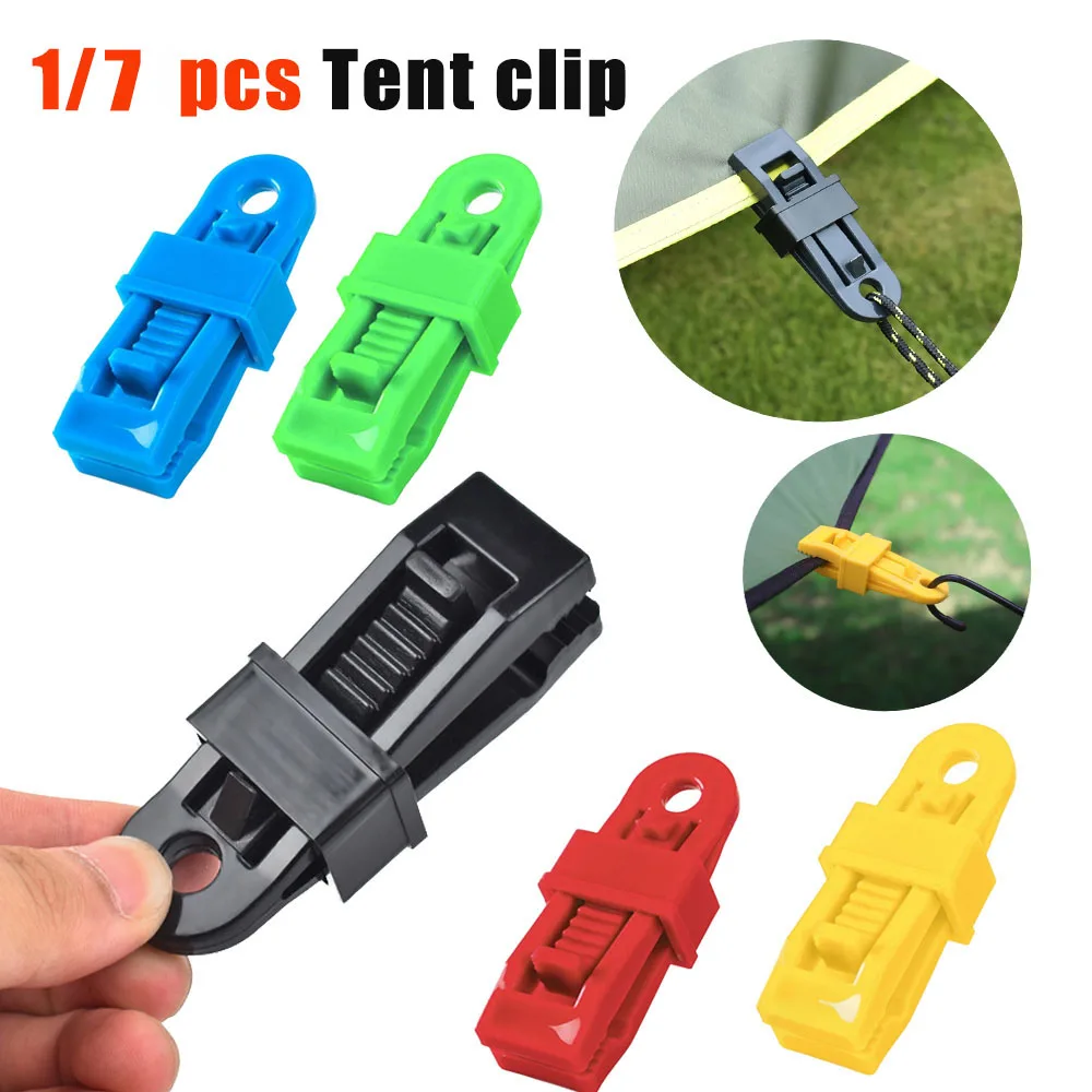 1/7 PCS Tarp Clip Sunawning Tent Clip Awning Outdoor Binding Buckle Jaw ...