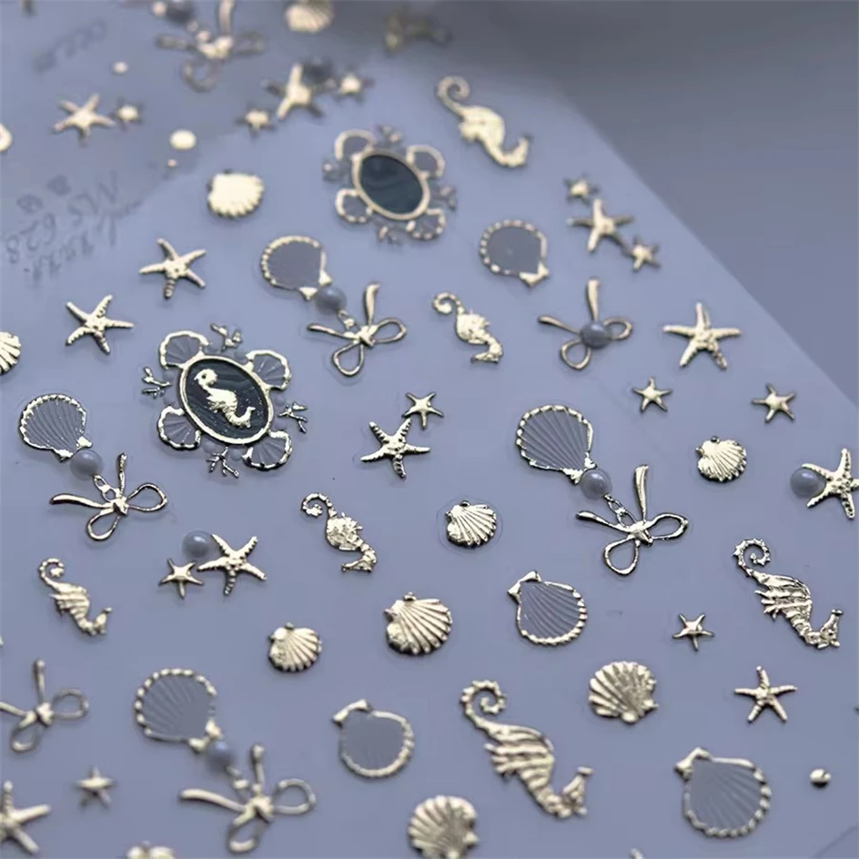 1pcs-5D-Luxury-Crystal-Diamond-Nail-Art-Stickers-White-Gold-Bronzing ...