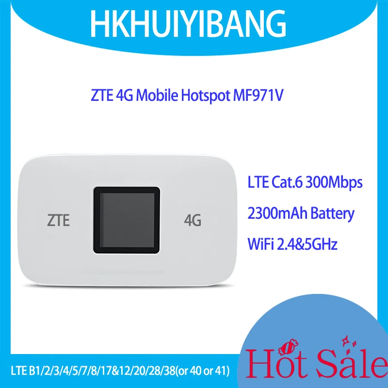 ZTE MF971V MF971RS 4G + 모바일 와이파이 핫스팟 LTE Cat6 300Mbps 2300mAh 듀얼 밴드 ...
