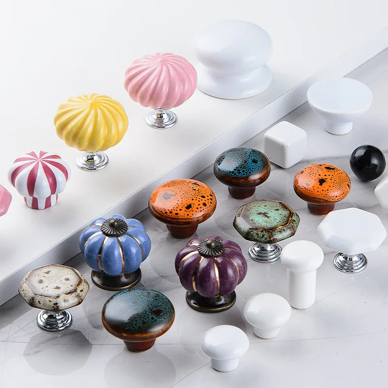 Ceramic Handle Children Room Handle Simple Cabinet Drawer Foreign Trade ...