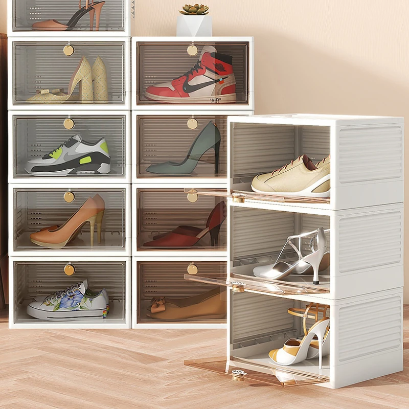 Transparent-Shoe-Box-Dormitory-Folding-Storage-Space-saving-Assembly ...