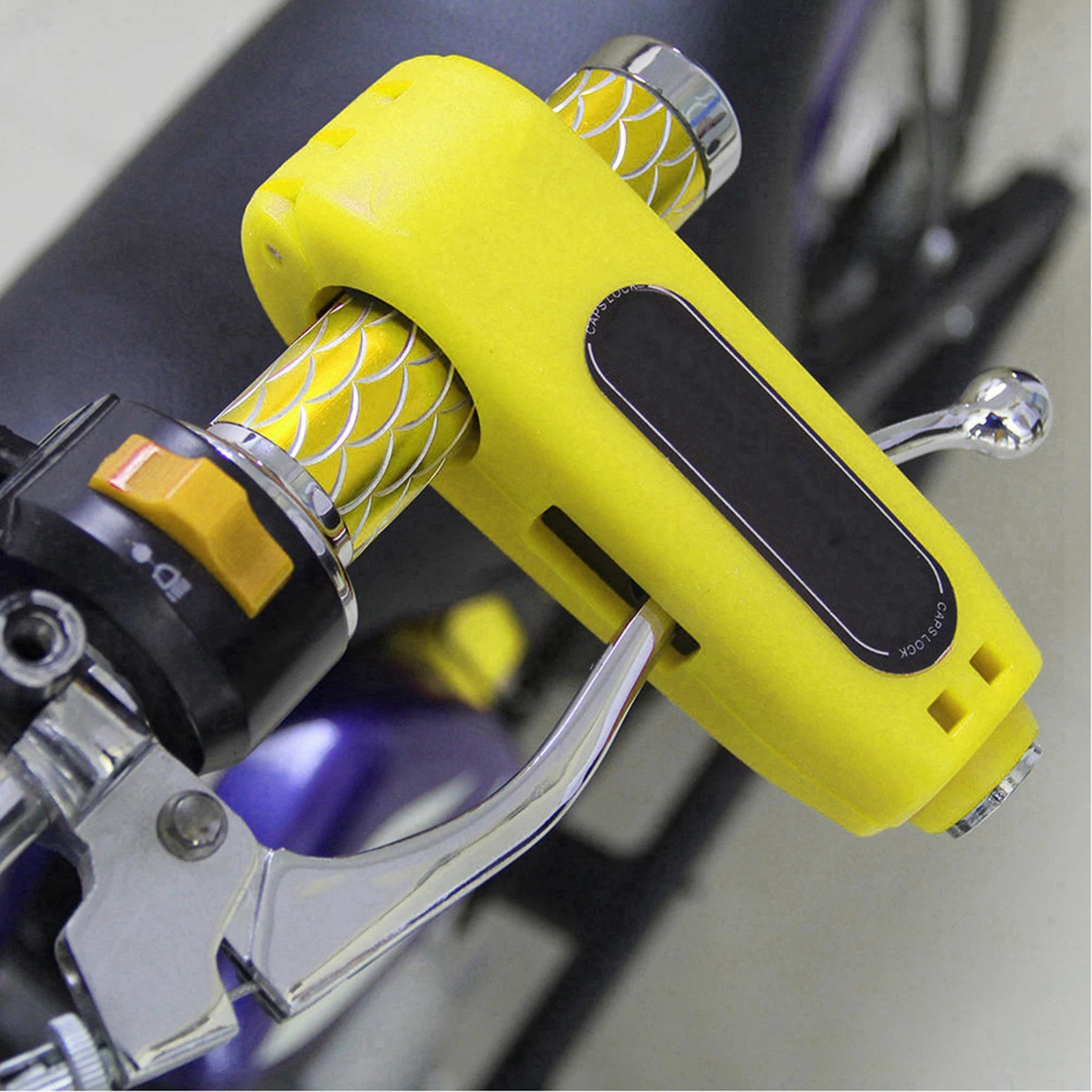 Universal-Motorcycle-Handlebar-Brake-Lever-Lock-Throttle-Grip-Lock-Anti ...
