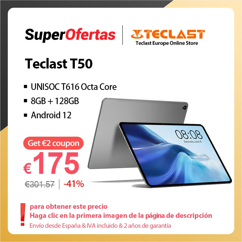 Teclast Tableta T50 2023 de 11 pulgadas, Tablet 2K con Android 12 ...