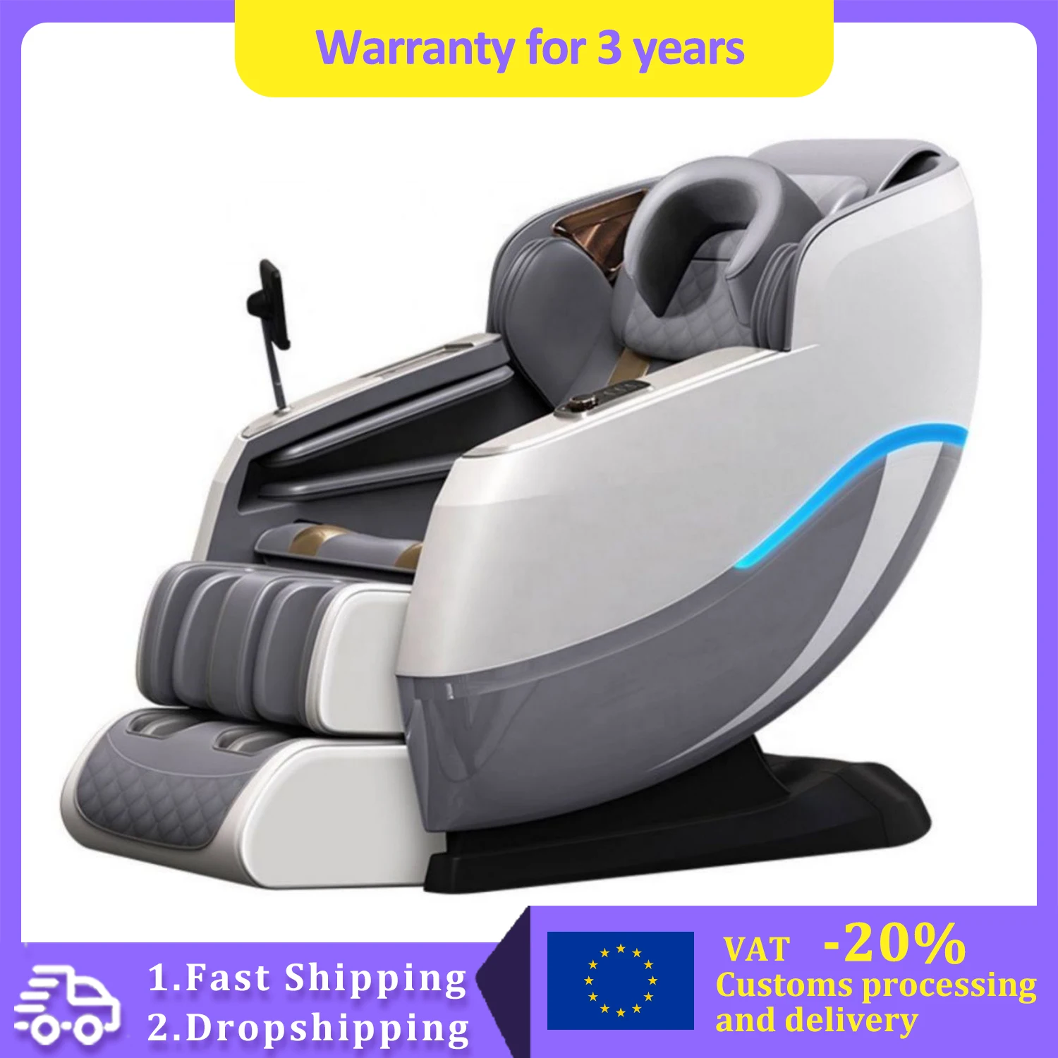 New-model-Full-Body-4D-Electric-Luxury-Massage-Chair-Zero-gravty-AI ...