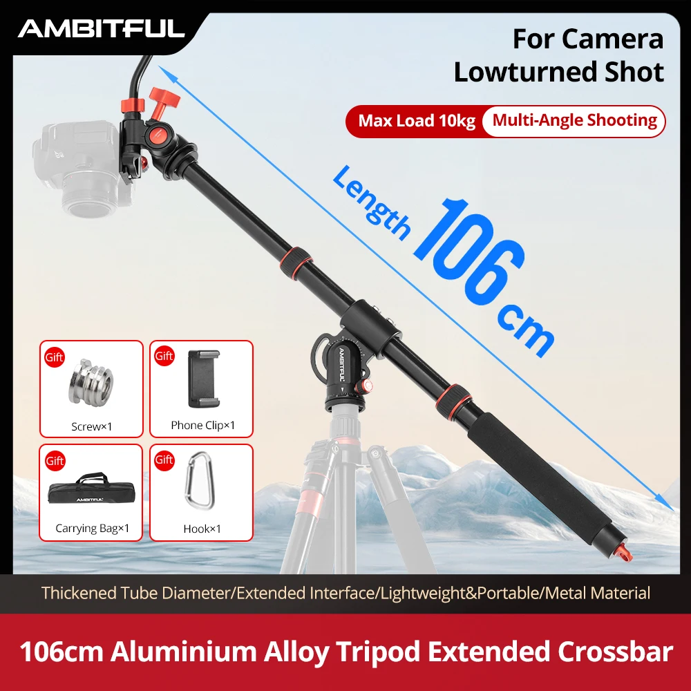 AMBITFUL-GM104-106cm-Aluminium-Alloy-Tripod-Extended-Crossbar-Adjusted ...