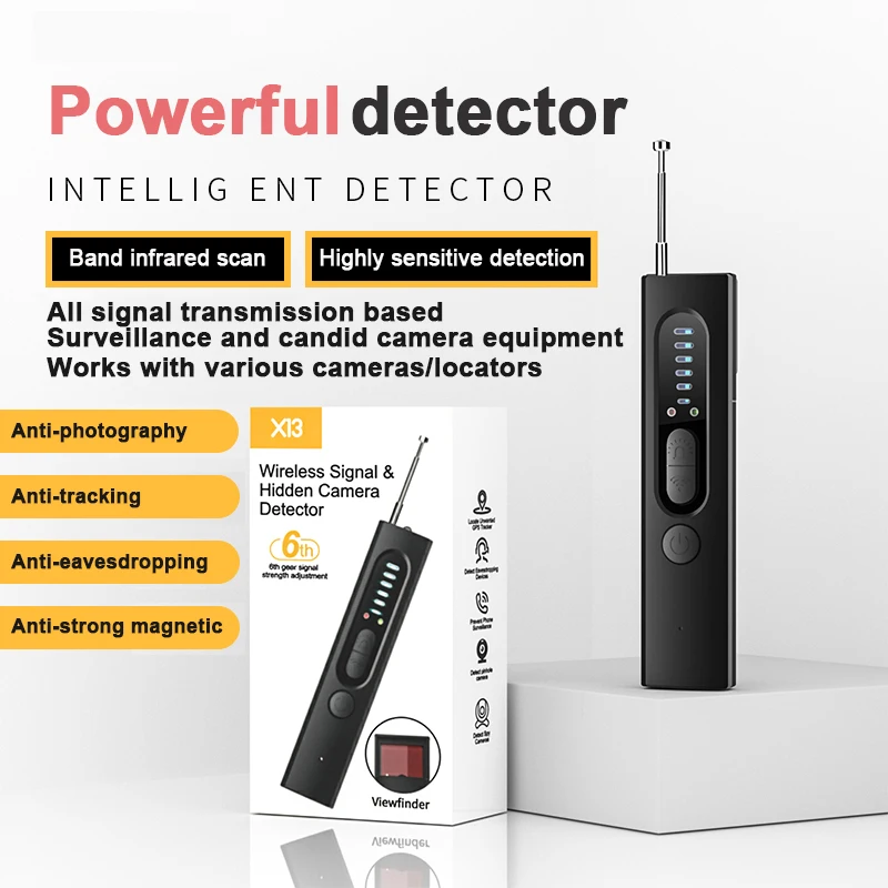 Multi functional portable anti espionage wireless RF signal detector ...