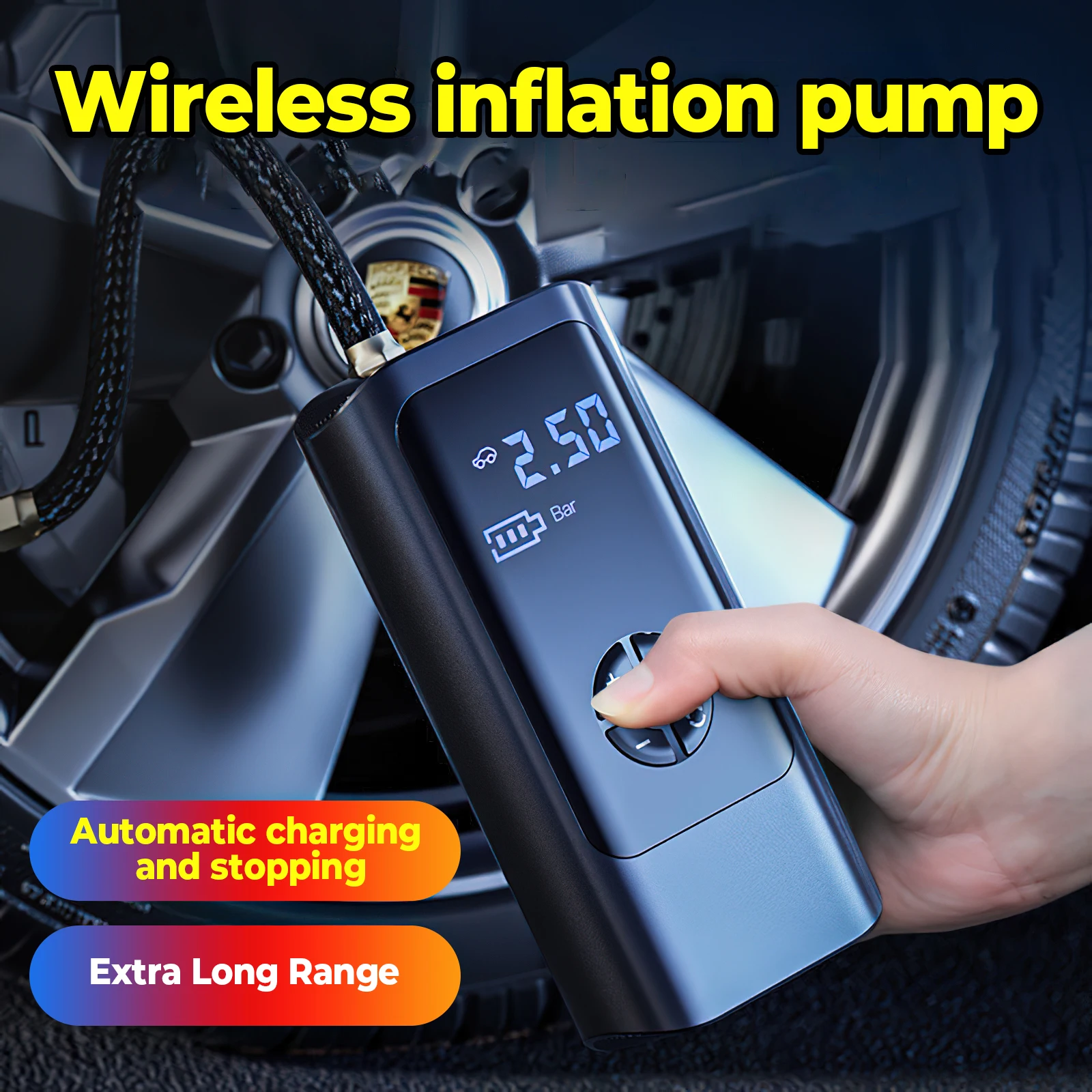 Portable-Car-Inflatable-Pump-Car-Air-Compressor-Tire-Inflator-4000mAh ...
