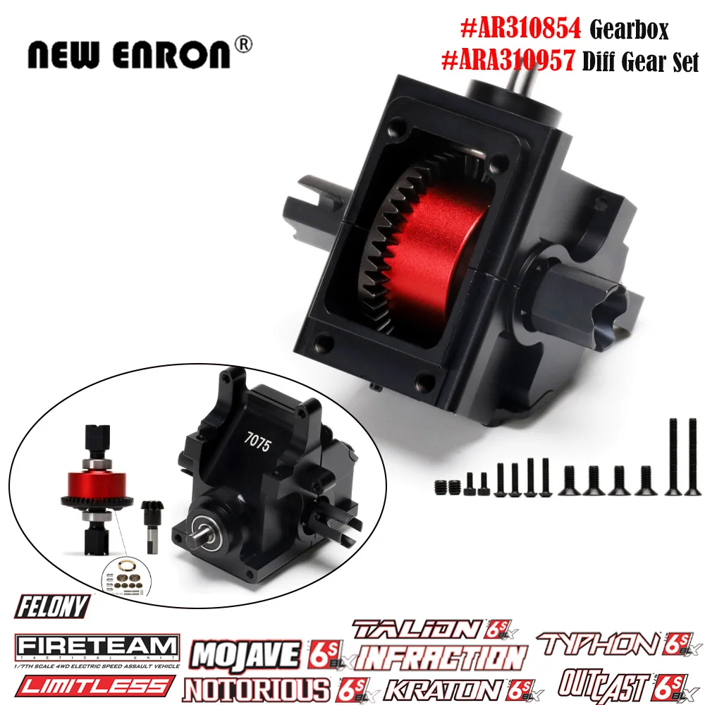 Main Gear Differential Gearbox Case AR310854 ARA310957 For RC Arrma 6S ...