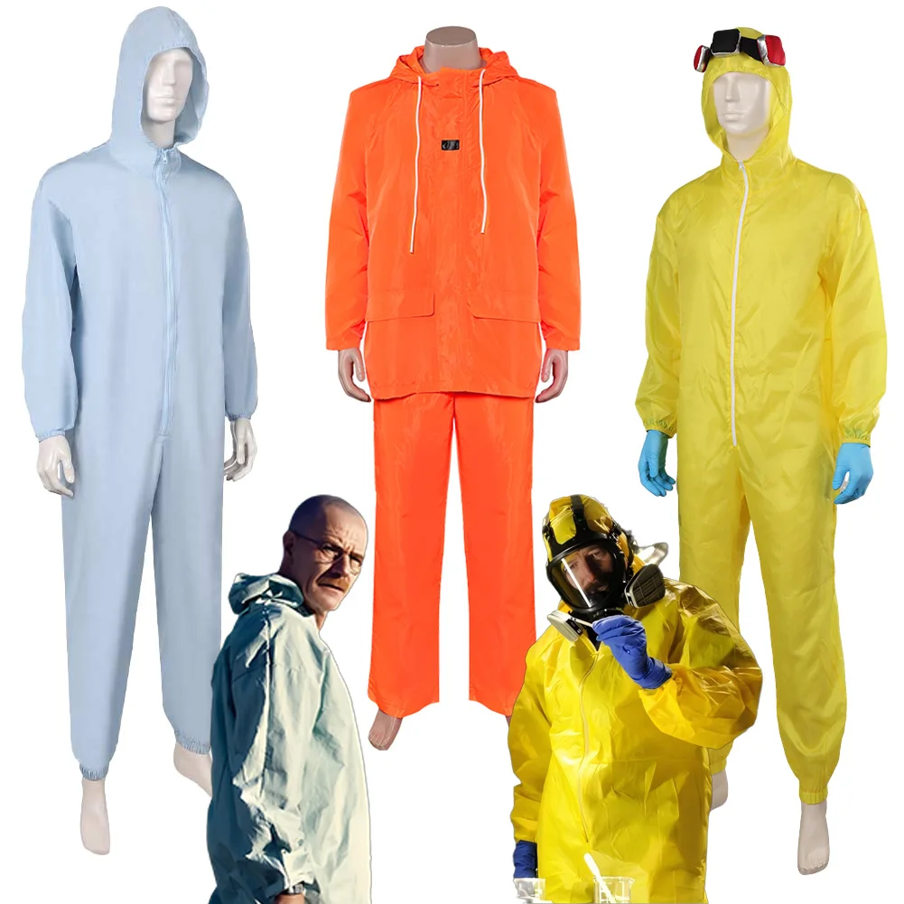 Breaking Bad Walter-Cosplay blanco, mono de laboratorio de fantasía ...