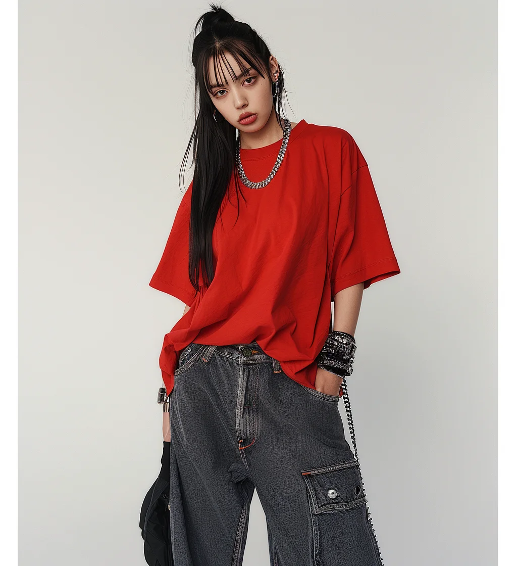 Pure-Colour-T-shirt-20-Colors-Multiple-Sizes-S-To3-XL-Oversized-Shirt ...