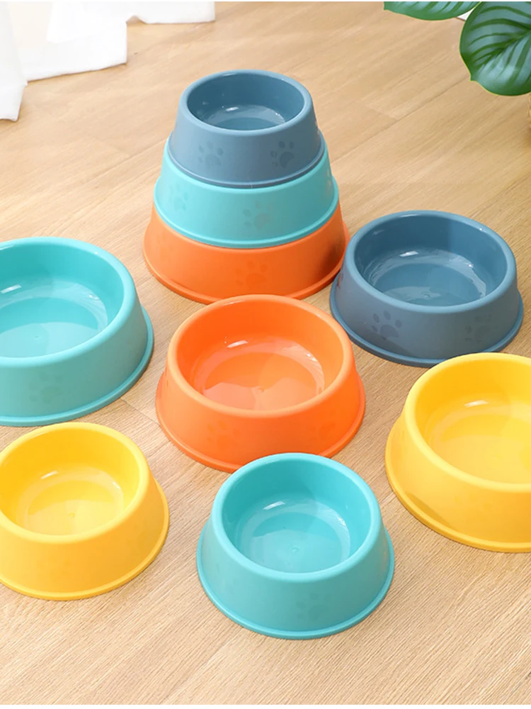 High-quality-solid-color-pet-bowl-Candy-color-Lightweight-plastic ...