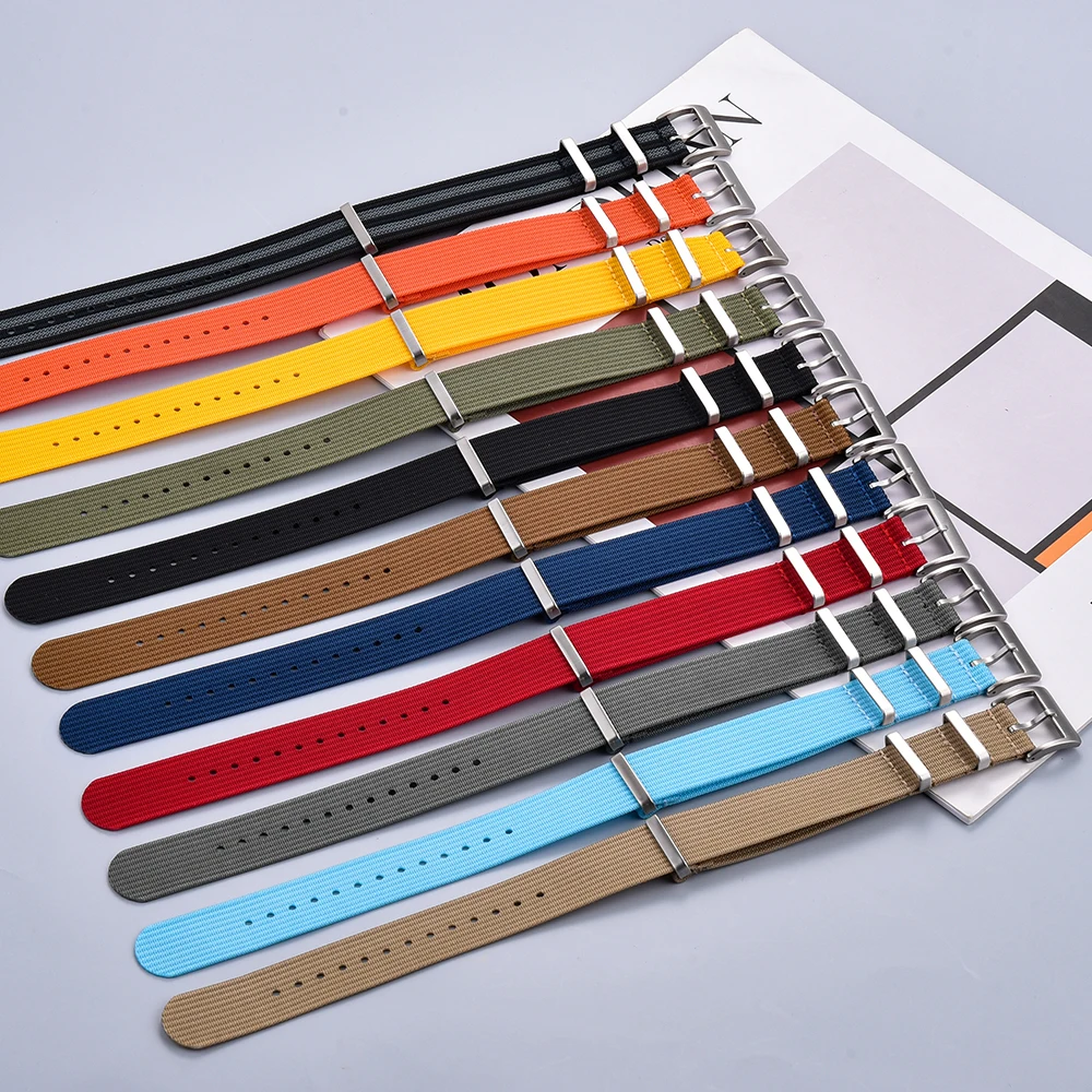 High-Quality-Ribbed-Nylon-Strap-18mm-20mm-22mm-Watchband-Braid-Fabric ...