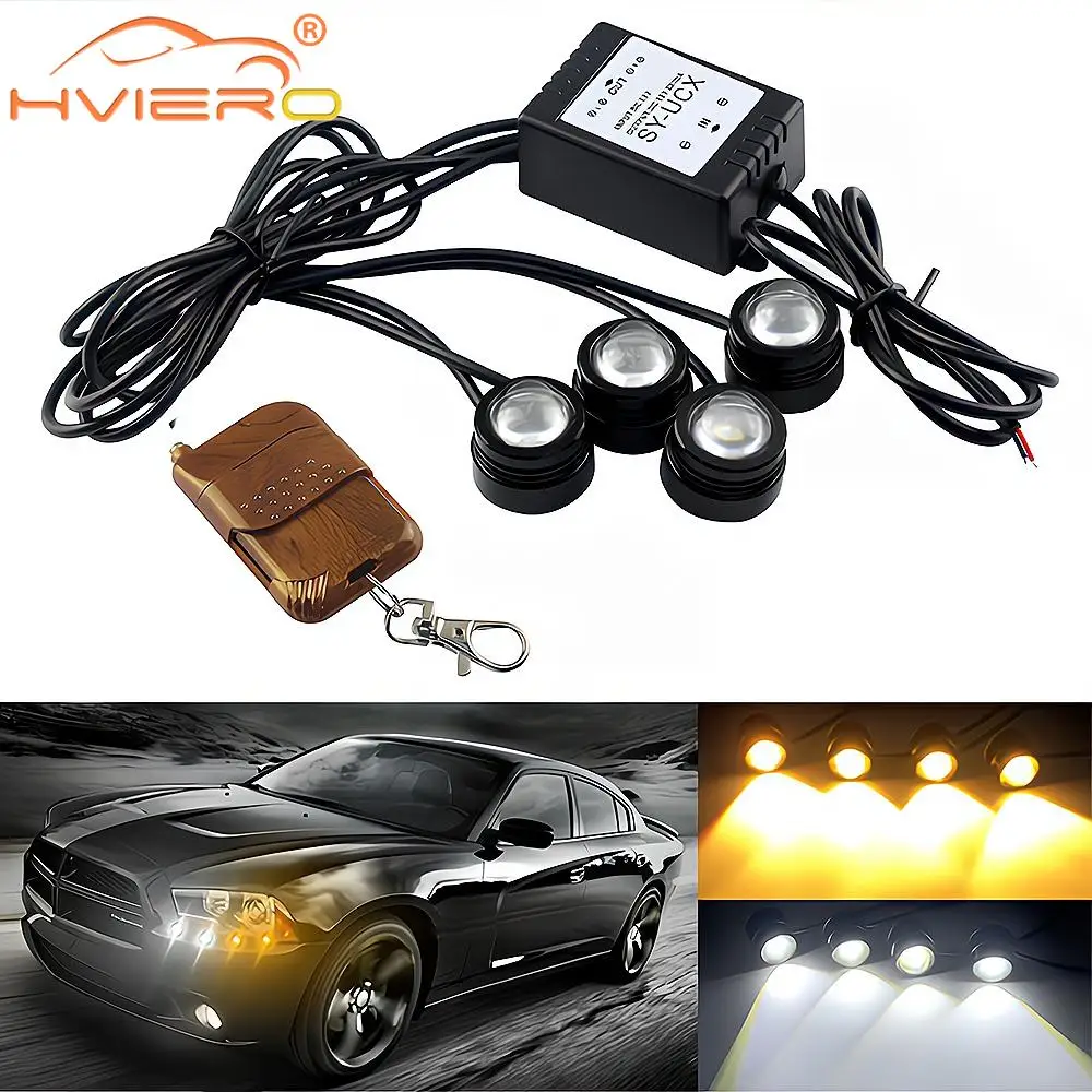 4-in-1-City-Light-Car-LED-Network-Flash-Wireless-Remote-Control-Day ...