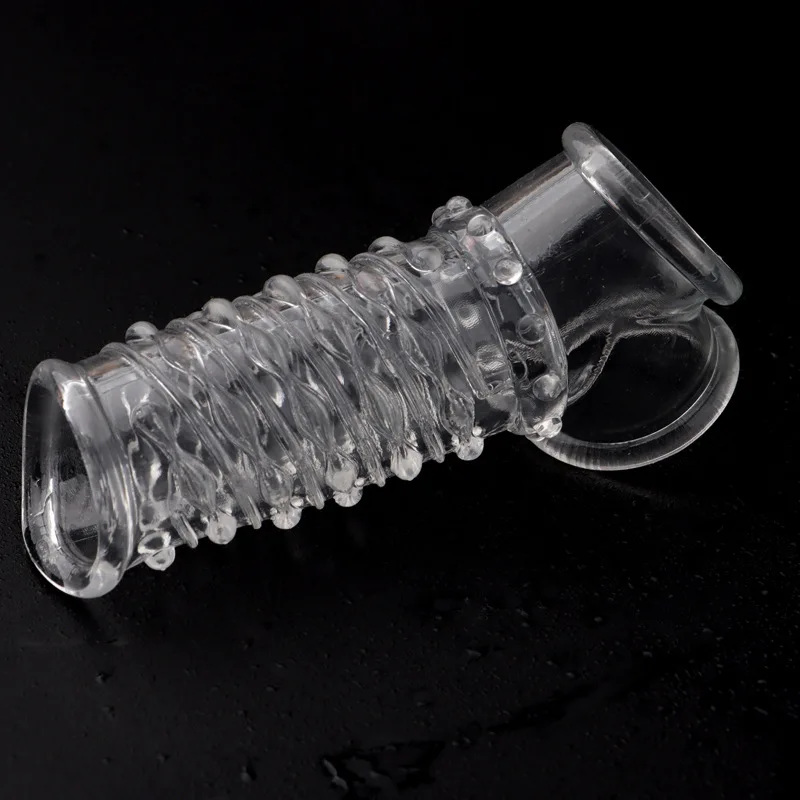 Noir-Anneau pénien réutilisable pour hommes, manchon de pénis ...