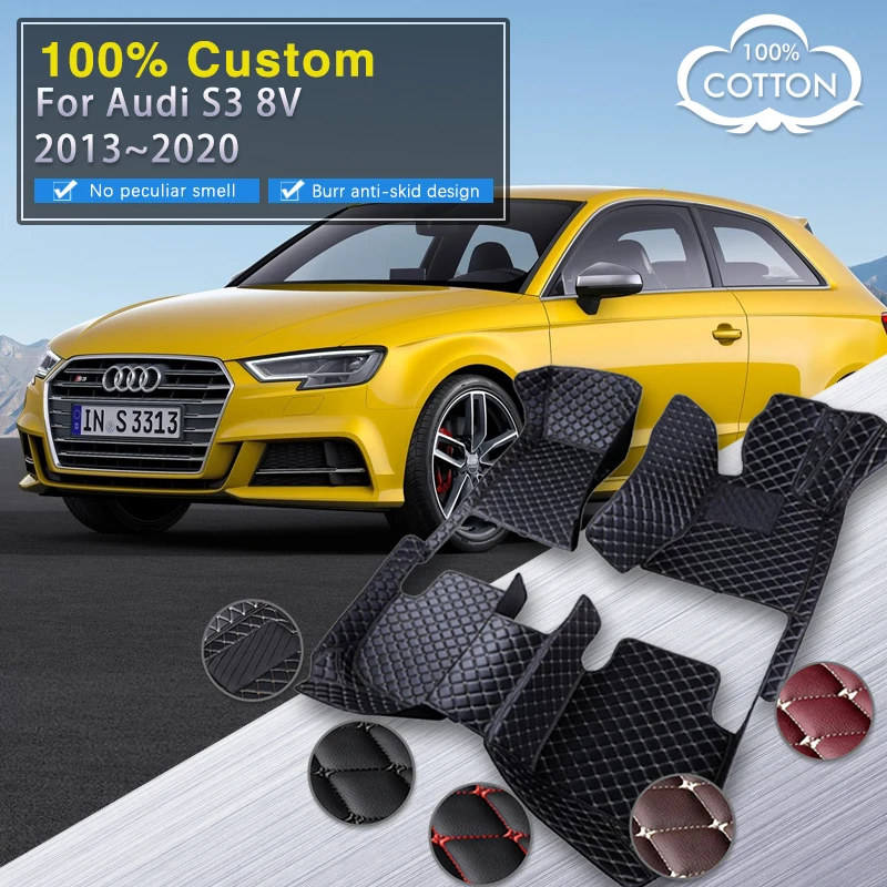 Car-Floor-Mats-For-Audi-S3-8V-Mk3-2013-2020-Luxury-Leather-Mat ...