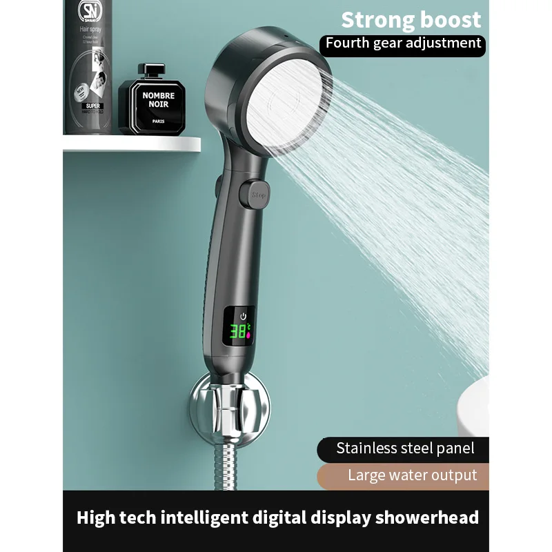 Bathroom-Intelligent-Digital-Display-Shower-Head-LED-Four-Speed ...