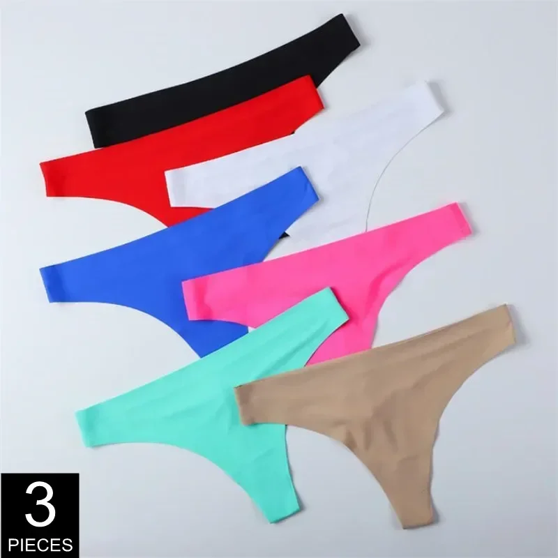 3-Pcs-Pack-Ice-Silk-Women-s-Seamless-Underwear-Solid-Low-Rise-Sexy ...