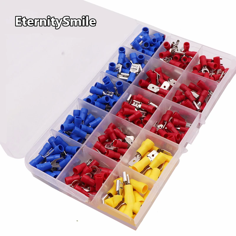 280pcs-set-Cable-Lugs-Assortment-Kit-Wire-Flat-Female-and-Male ...