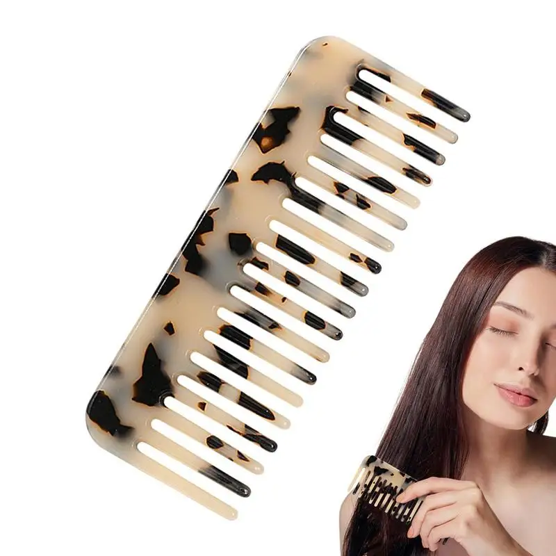 Tortoise-Shell-Comb-Antistatic-Marbled-Small-Travel-Purse-Hair-Detangling-Comb-Wide-Tooth-Comb ...