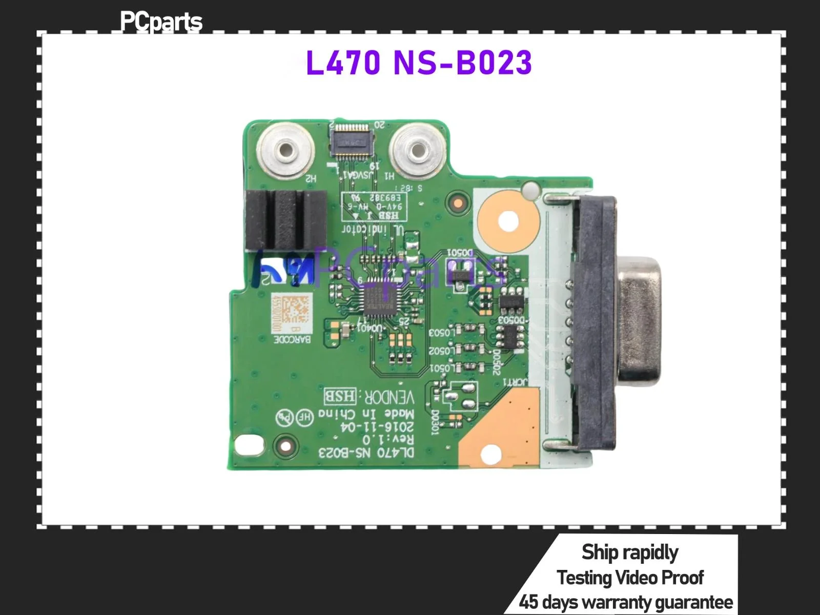 PCparts Original 01HW866 For Lenovo ThinkPad L470 laptop VGA Interface ...