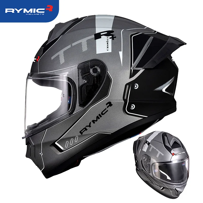 Casco integral para motocicleta RYMIC R977, casco de carreras con ...