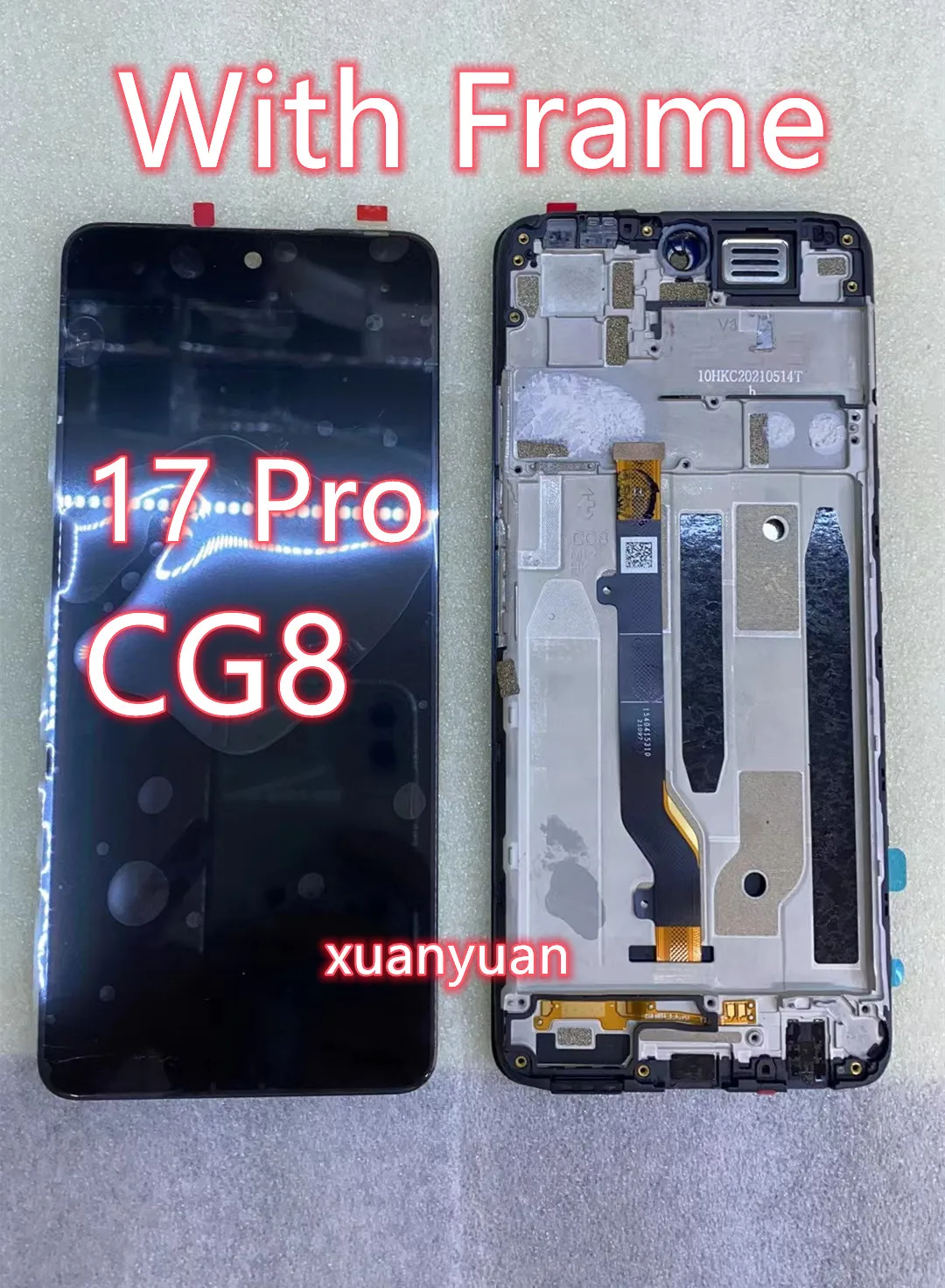 With-Frame-LCD-For-Tecno-Camon-17-pro-CG8h-17Pro-Display-And-Touch ...