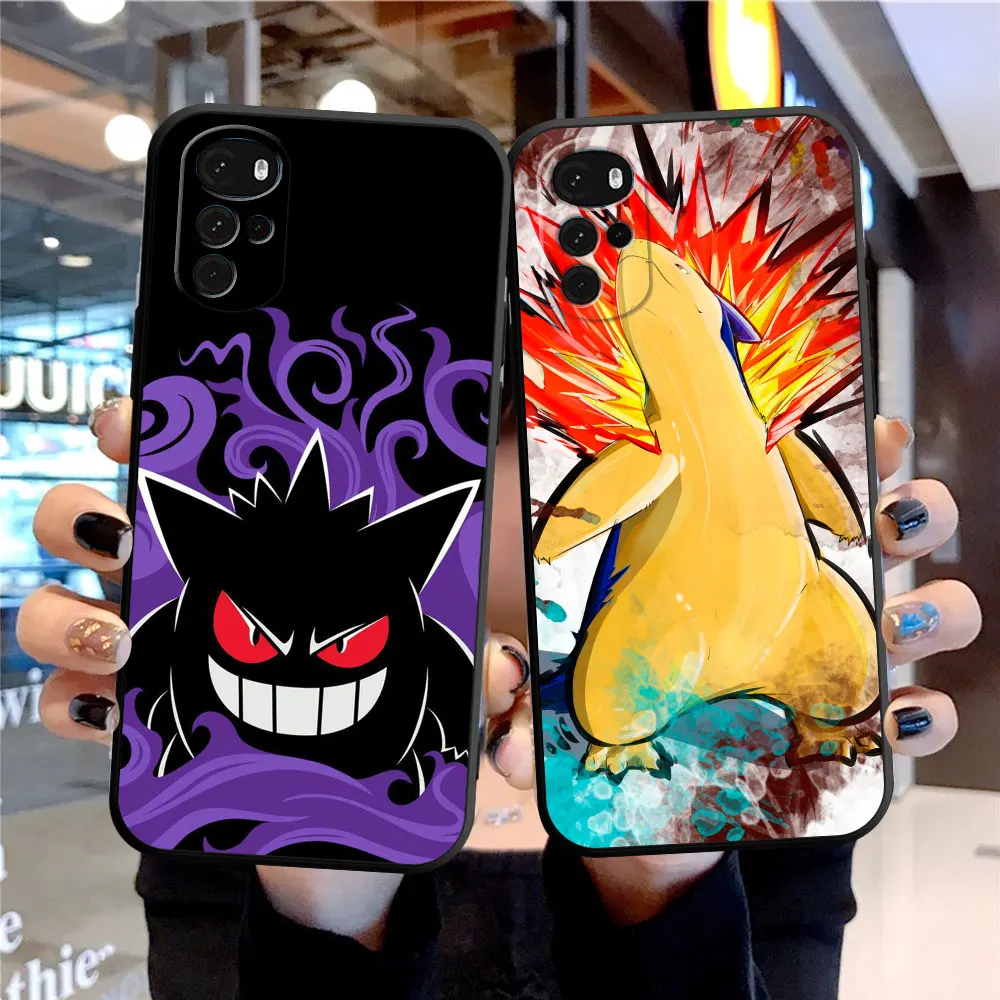 Pokemon Pikachu Gengar Case for Motorola Moto G60 G31 G32 G82 G8 G9 ...