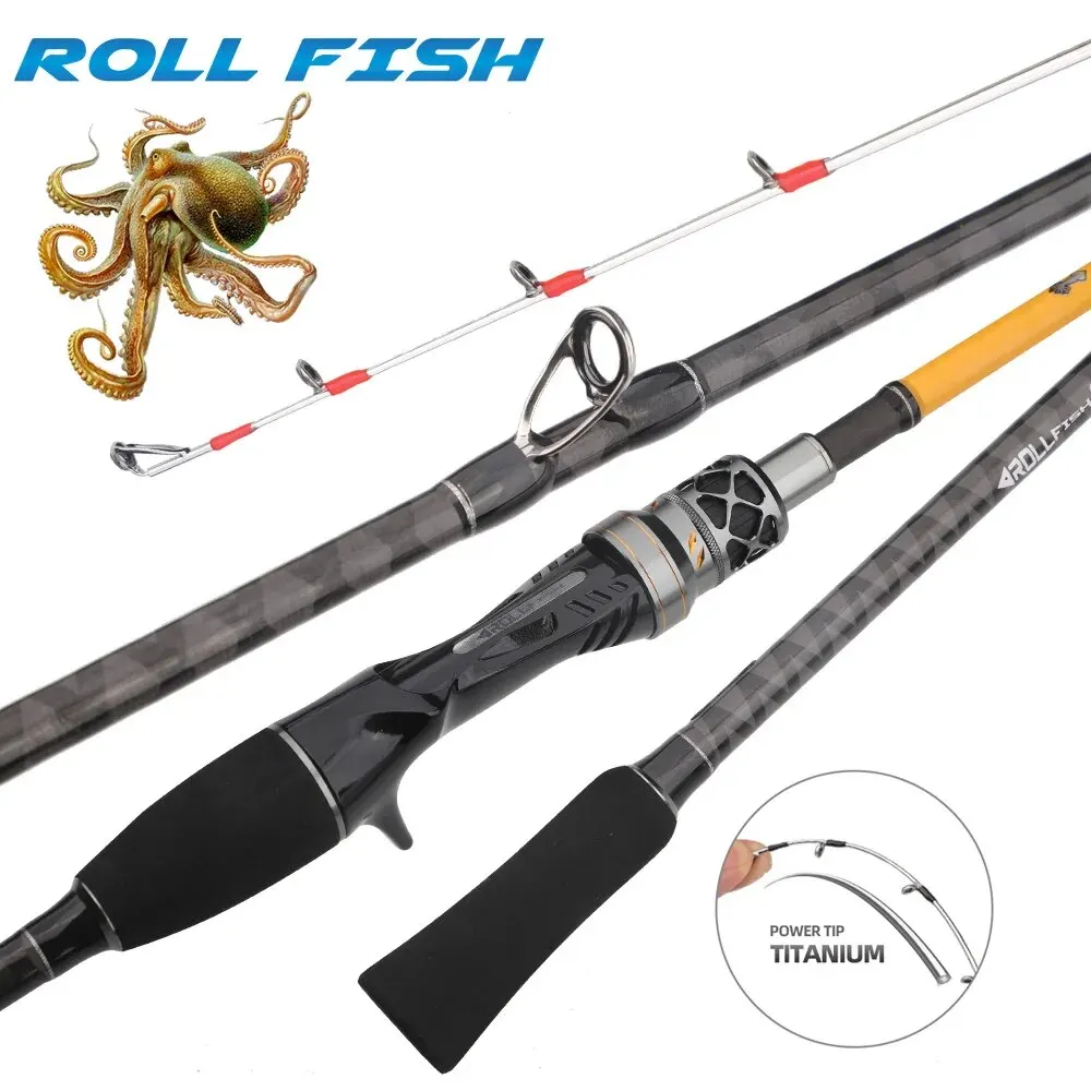 ROLLFISH-Titanium-Tip-Octopus-Squid-Cuttle-Carbon-Fiber-Casting-Fishing ...