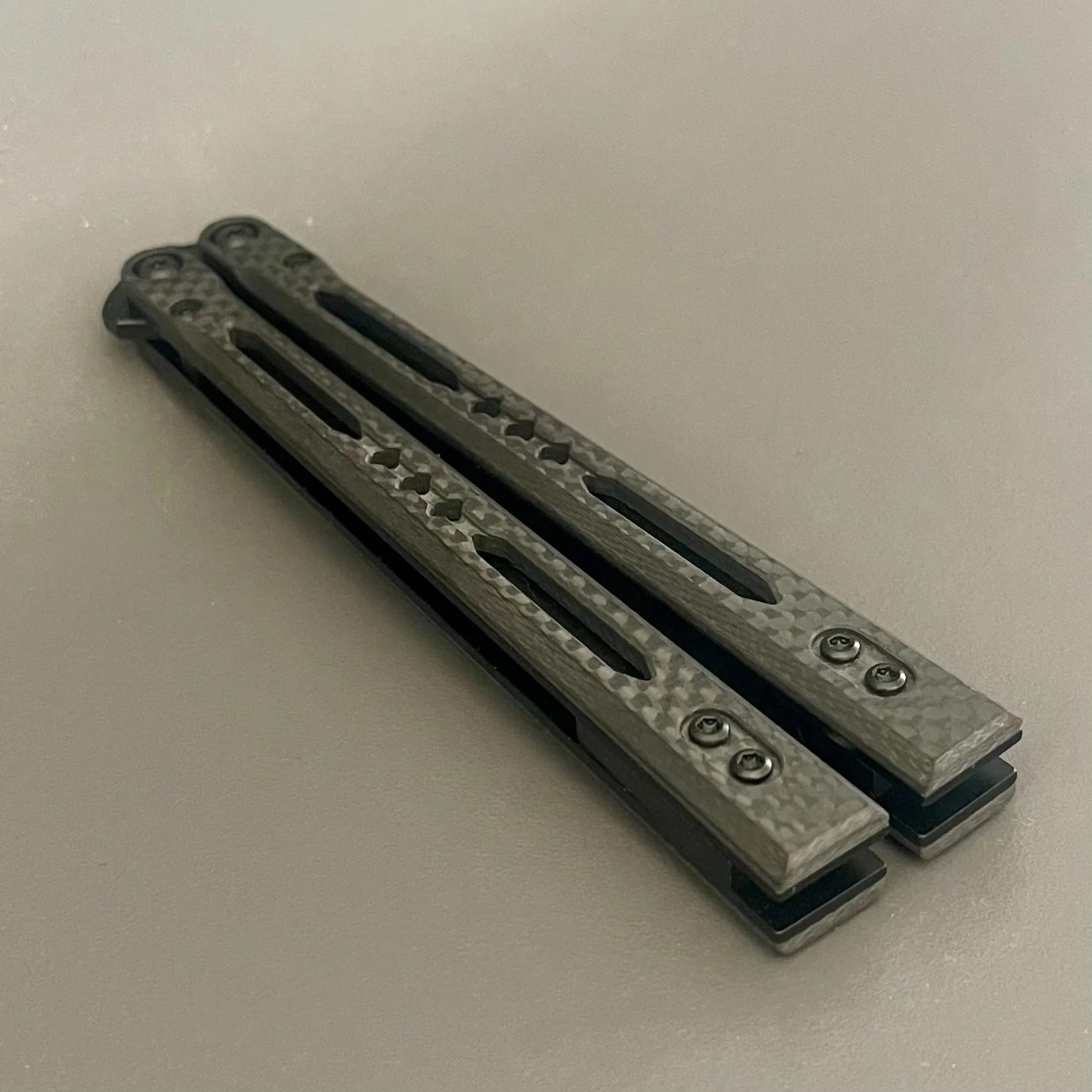 Customized Baliplus REP Diamond Version Balisong Trainer Carbon Fiber ...