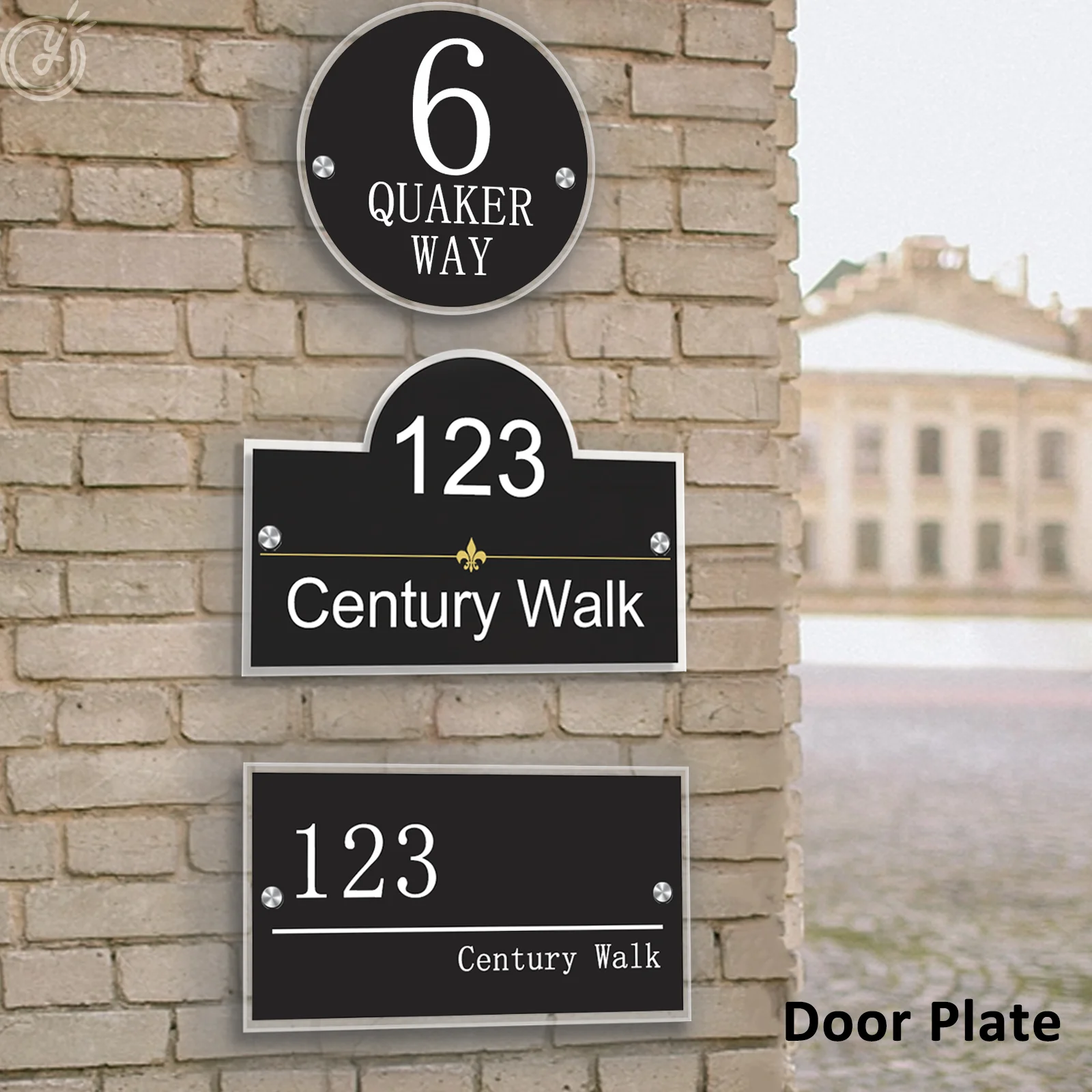 Personalized-DIY-Acrylic-Entrance-Door-Sign-Modern-Sign-Plaque-Street ...