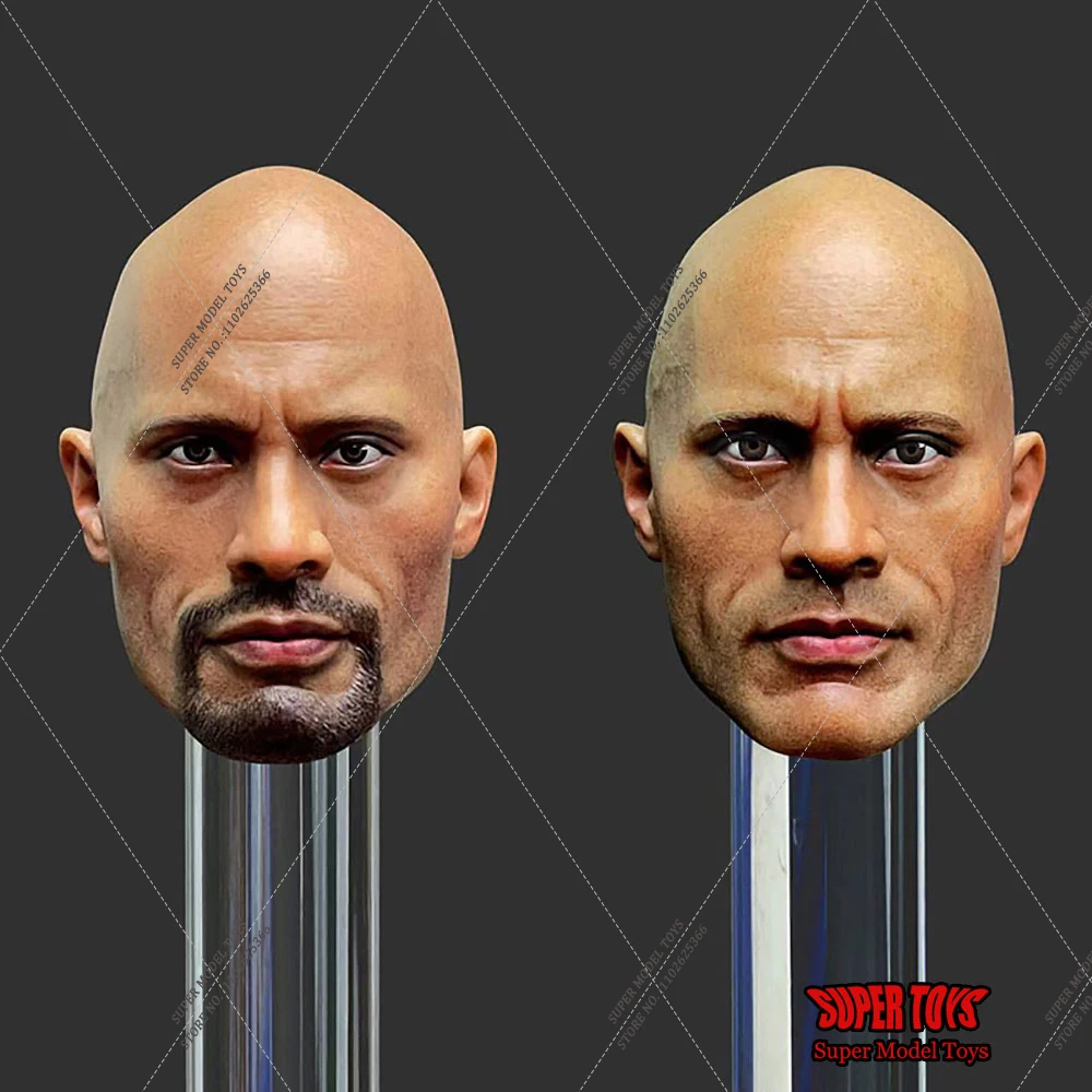 A01-A02-1-6-Scale-Collectible-Beard-Dwayne-Johnson-Sculpt-Head-Carved ...