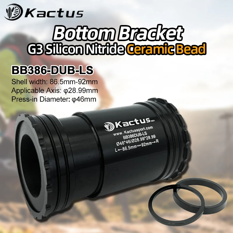 KACTUS BB386 Bottom Bracket DUB 29mm Ceramic Bearing BB MTB Press Fit ...
