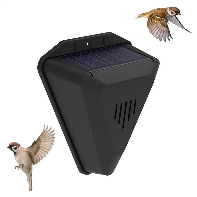 Solar Timer Bird Repeller With 13 Sound Waterproof Bird Repellent Alarm ...