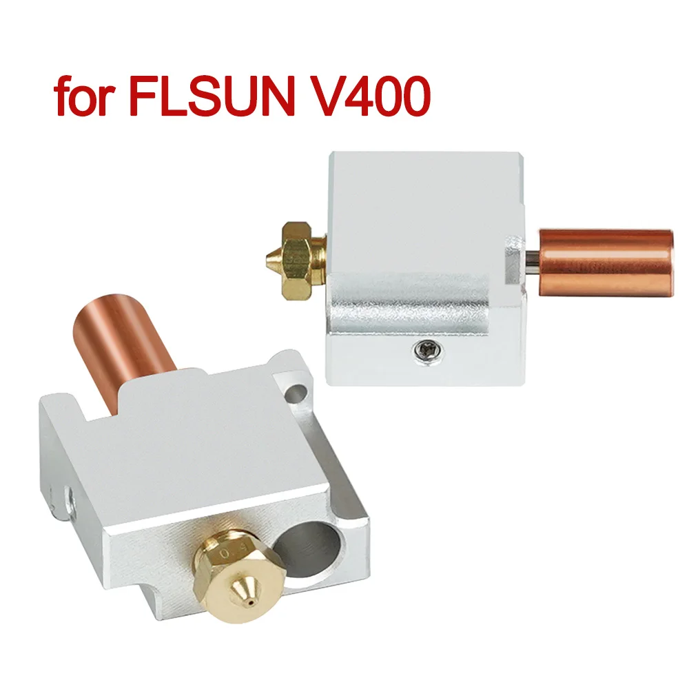 Original FLSUN V400 Hotend Aluminum Block Throat V6 Module Extruder 3D Printer Parts Brass ...