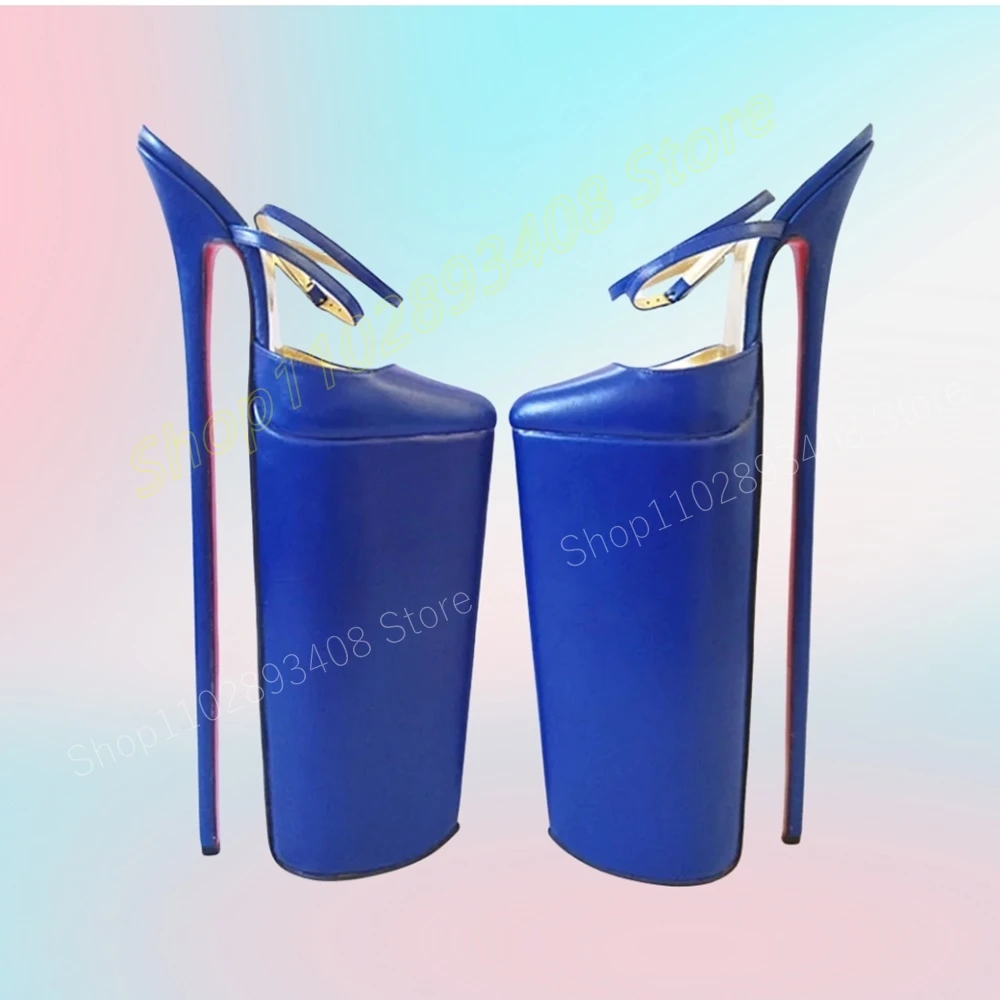 Deep Blue Extreme Platform Pumps 40CM Stiletto High Heel Sexy Summer ...