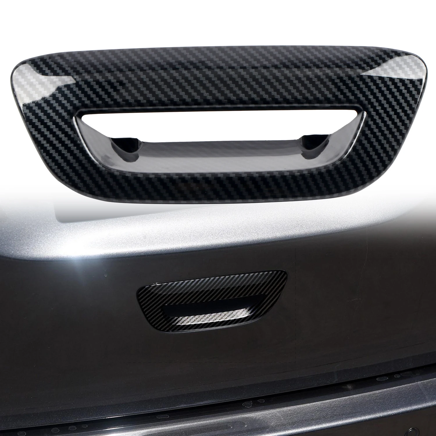 For-Chrysler-Pacifica-2017-2022-Car-Accessories-ABS-Plastic-Carbon-Rear ...