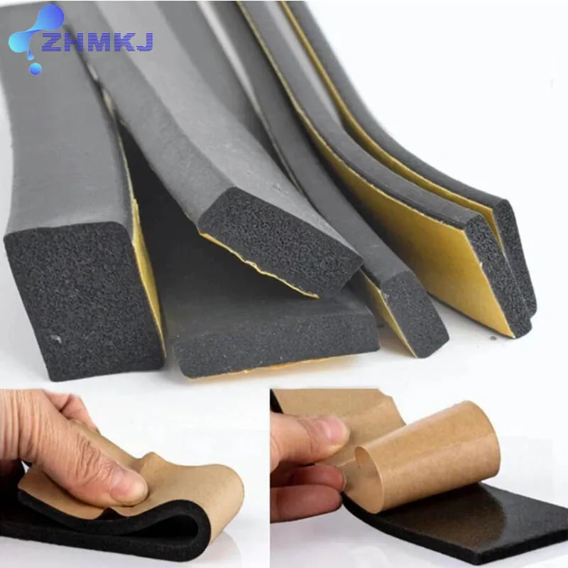 EPDM-Self-Adhesive-Sponge-Seal-Strip-Rubber-Black-Foam-EVA-Soundproof-Anti-collision-Seal-Gasket ...