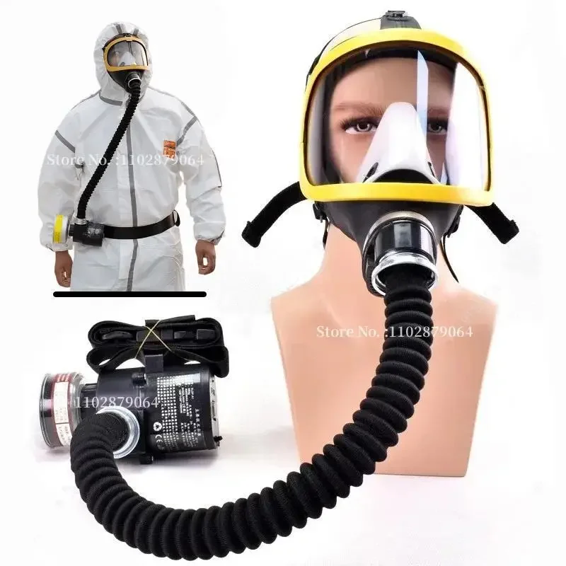 Protective Electric Constant Flow Supplied Air System Gas Mask ...