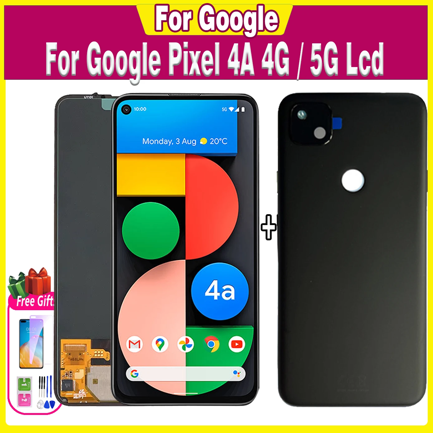 AMOLED-For-Google-Pixel-4a-5G-LCD-GD1YQ-For-Google-Pixel-4a-4G-LCD ...