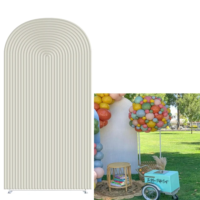 Colored Gypsum Line Print Pattern Arch Backdrop Covers for Parties ...
