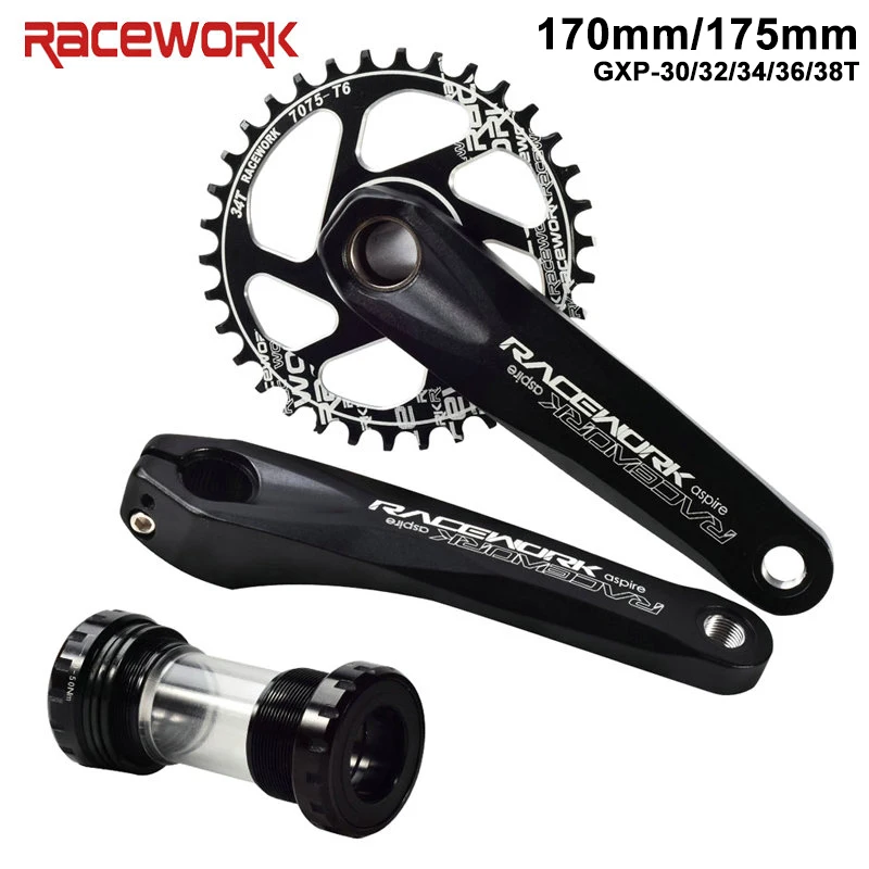 RACEWORK Crankset 170mm 175mm Mountain Bike Crank Set Bicycle GXP ...