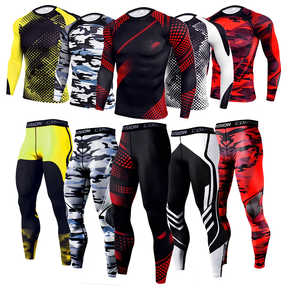 2pcs-Compression-Sportswear-Sets-Men-Gym-Fitness-Workout-Sports-Suit ...