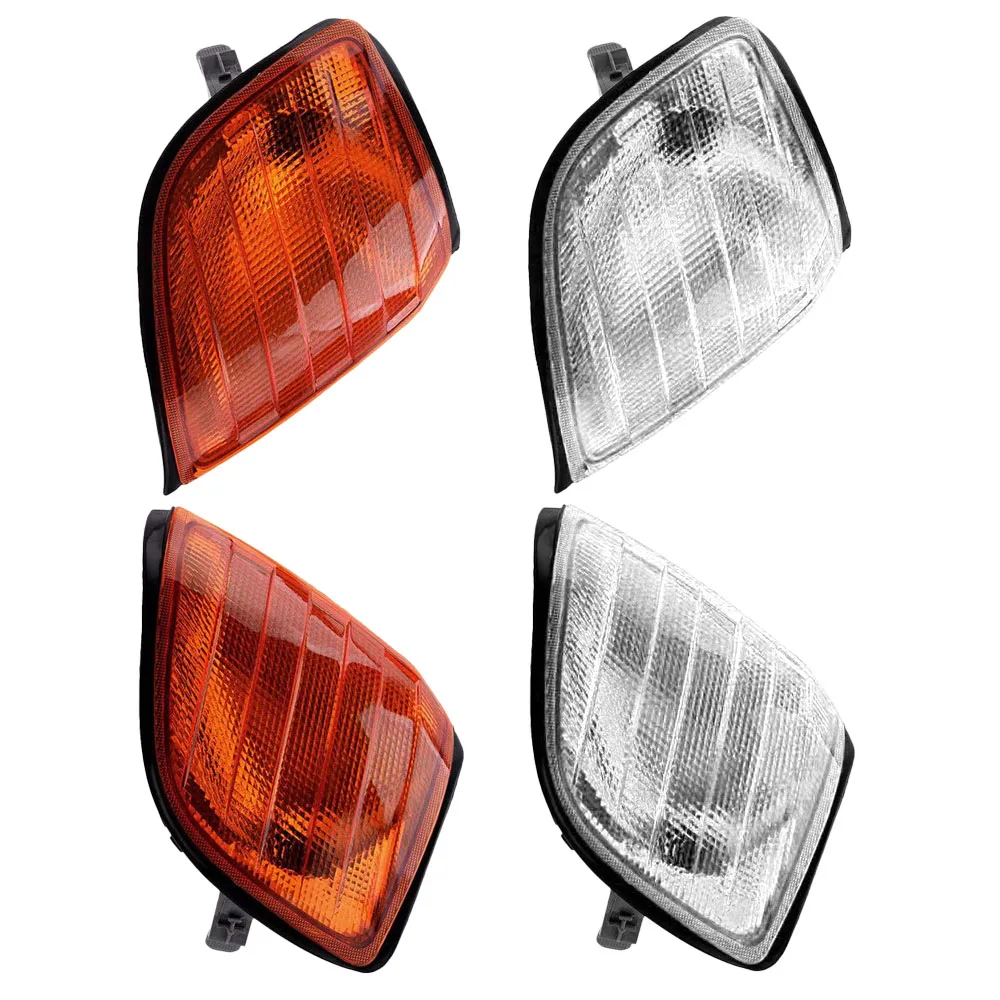 1 Pair Corner Light Turn Signal Light Amber Clear Shell For Mercedes ...