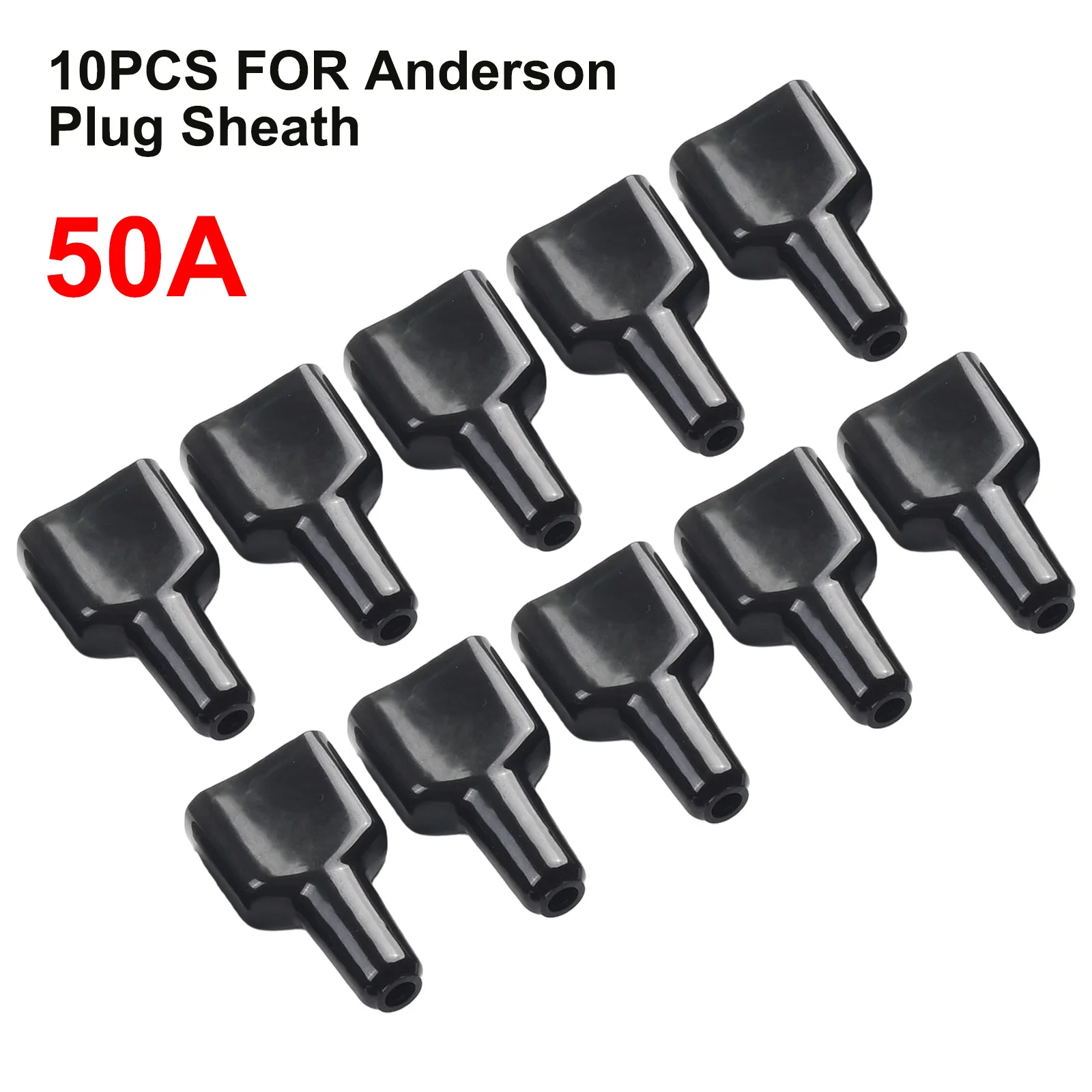 10PCS-50A-Plug-Cover-Black-Sheath-Cover-For-Anderson-Plug-Connector ...